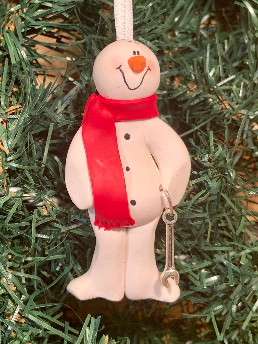 Mechanic Fixed Wrench Snowman Tree Ornament – Roberta Originals